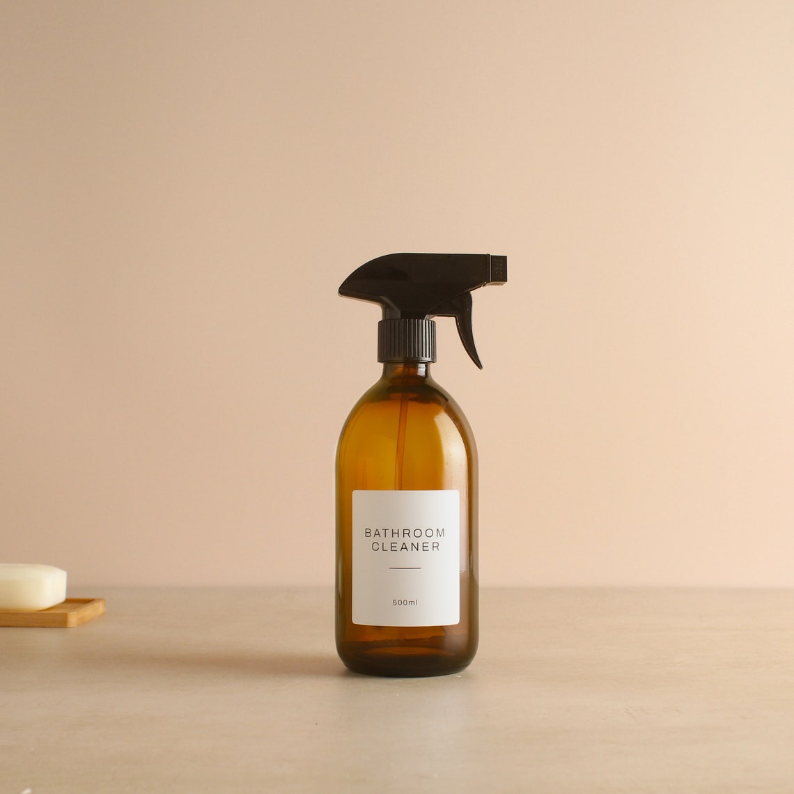 Amber Glass Spray Bottle | Refillable Labelled Bottle With Trigger ...