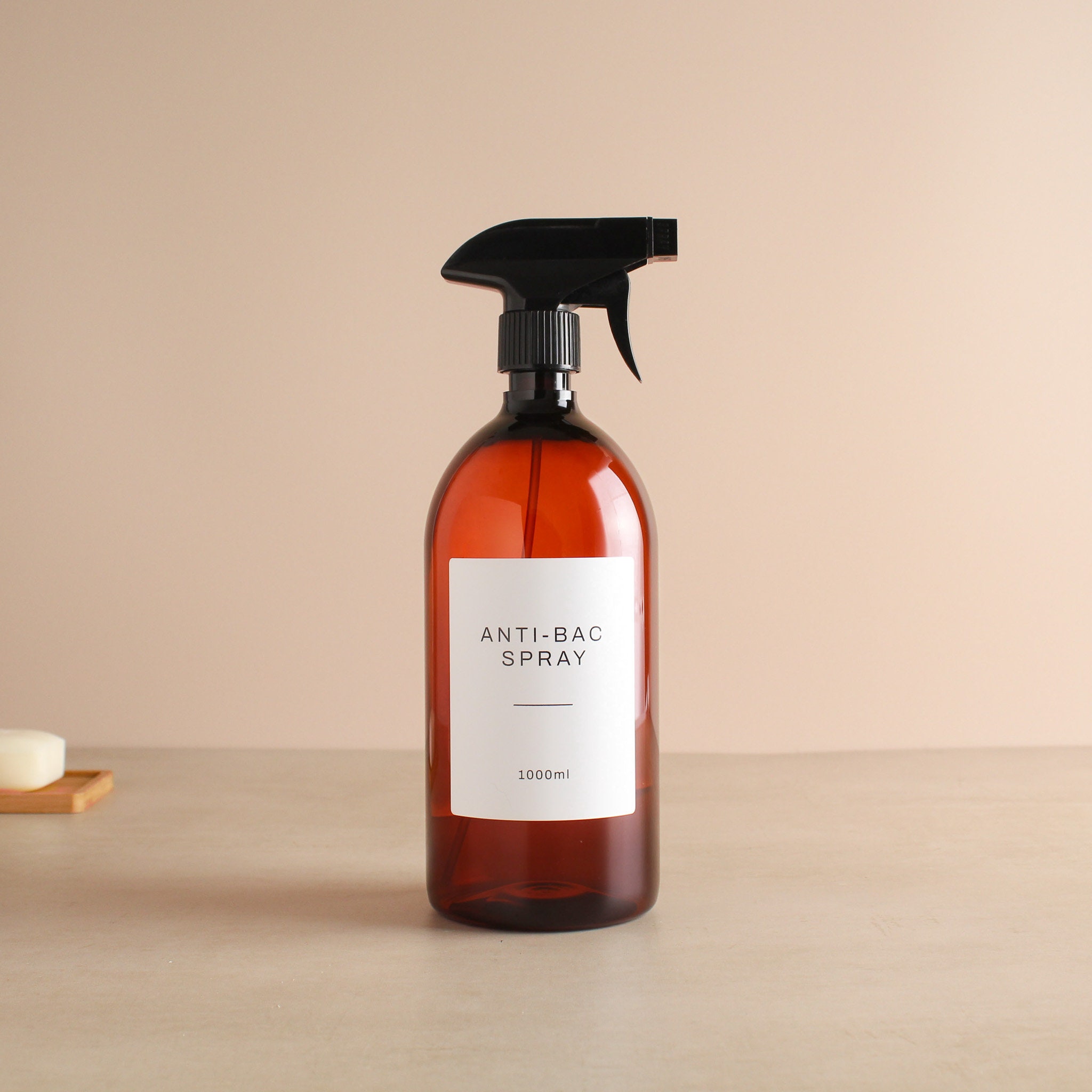 Amber Plastic Spray Bottle | Refillable Labelled Bottle With Trigger ...