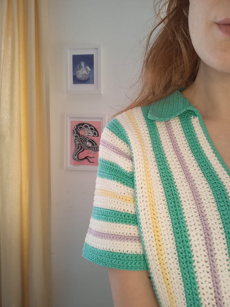 Hand Crochet Pattern- Sorbetto Polo - Etsy