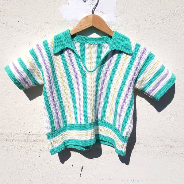 Crochet Polo Shirt Pattern - Etsy