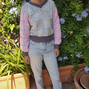 Hand Crochet Pattern- Checker Sweater - Etsy