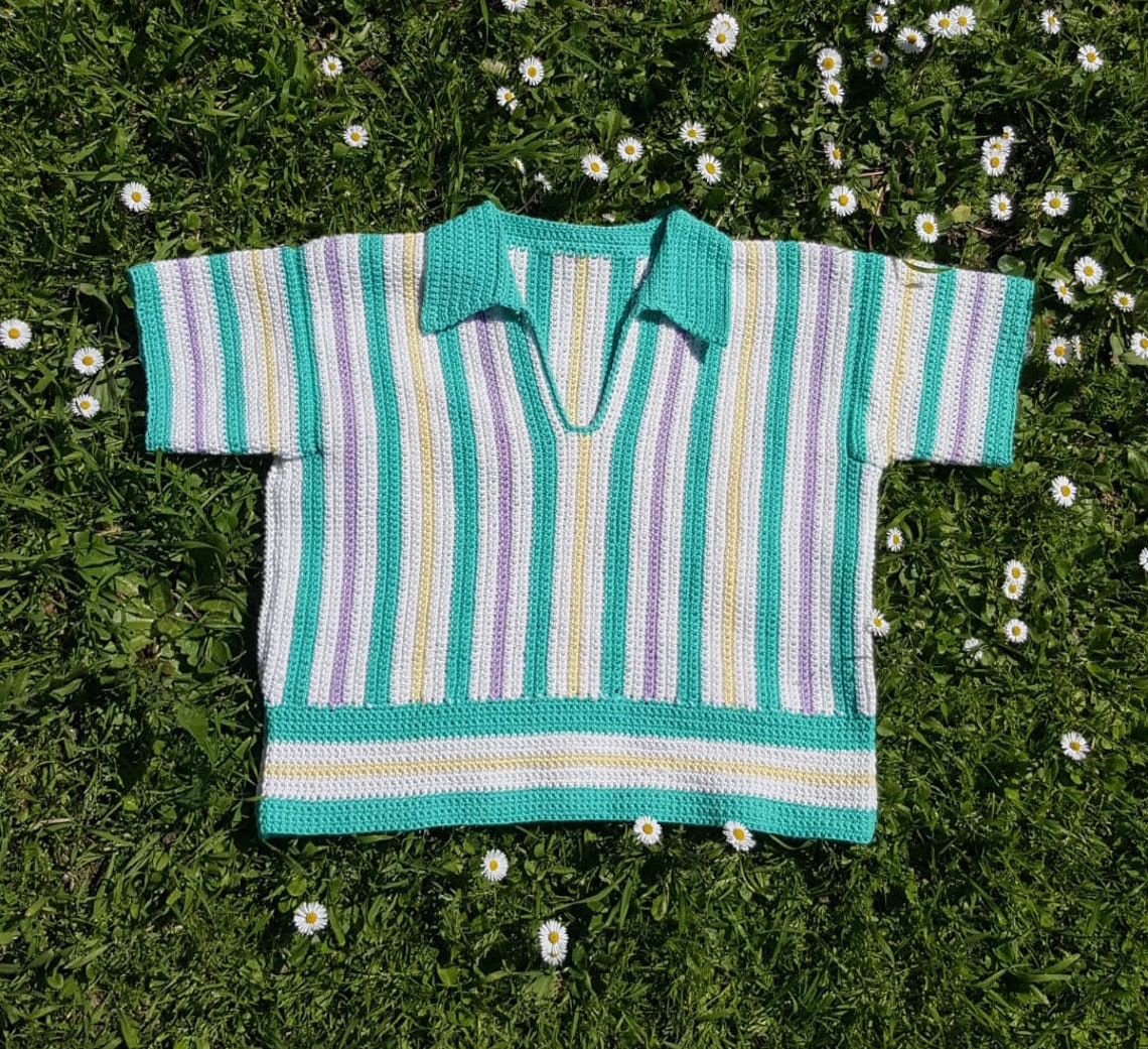 Hand Crochet Pattern- Sorbetto Polo - Etsy