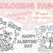 Valentine's Day Coloring Pages, 3 Printable Coloring Pages for Kids ...