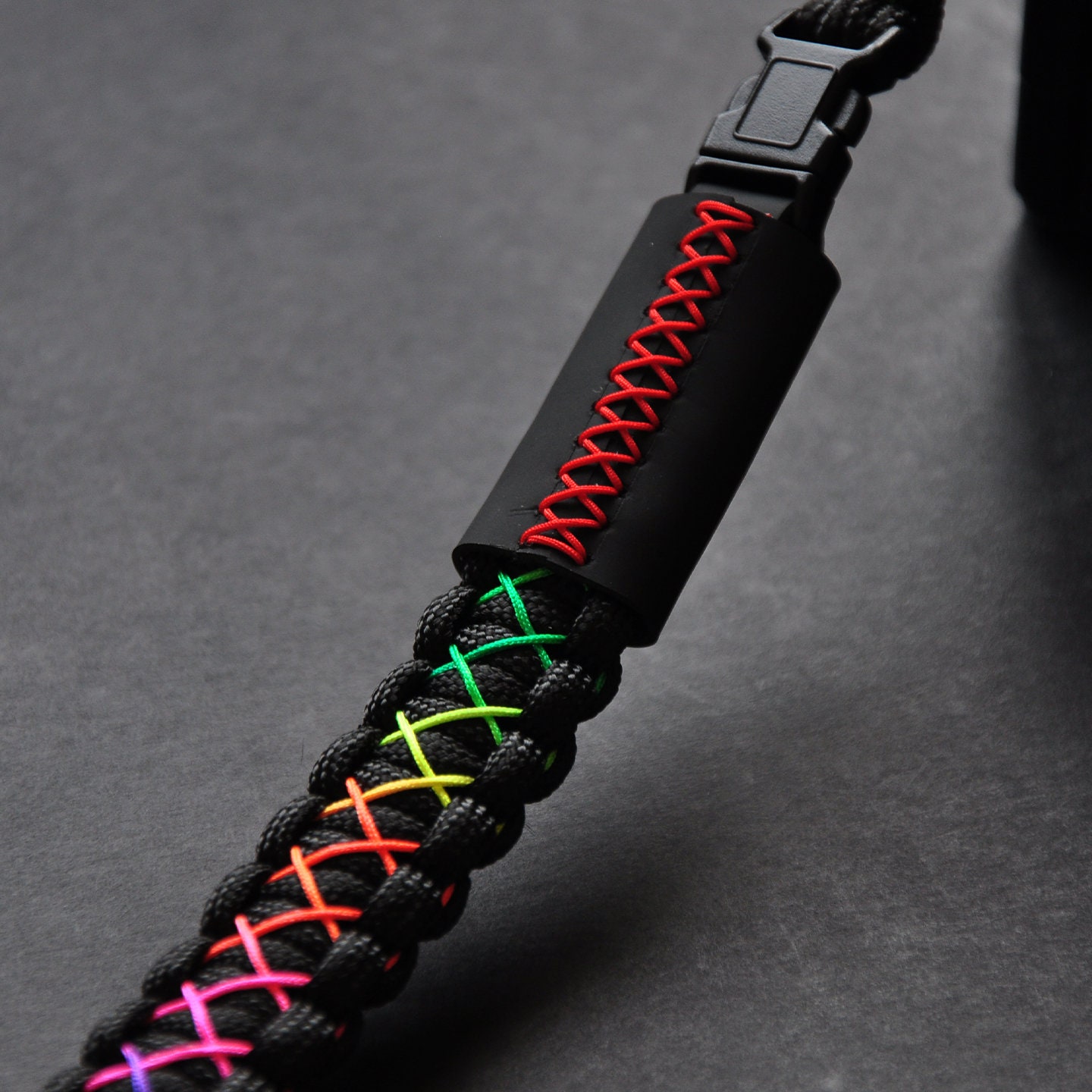 Paracord Camera Strap Quick Release Rainbow Pattern Rope | Etsy