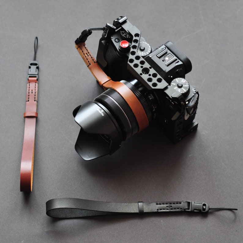Leather Camera Wrist Strap Slim Strap Minimal Design - Etsy