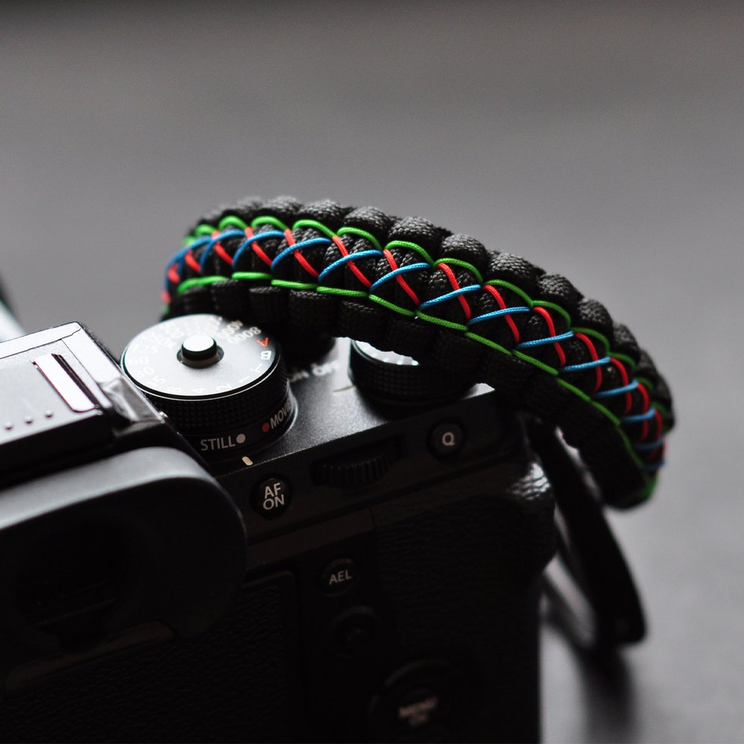 Paracord Camera Wrist Strap, Rope Strap, RGB Colors, Wrist Cord, Quick ...
