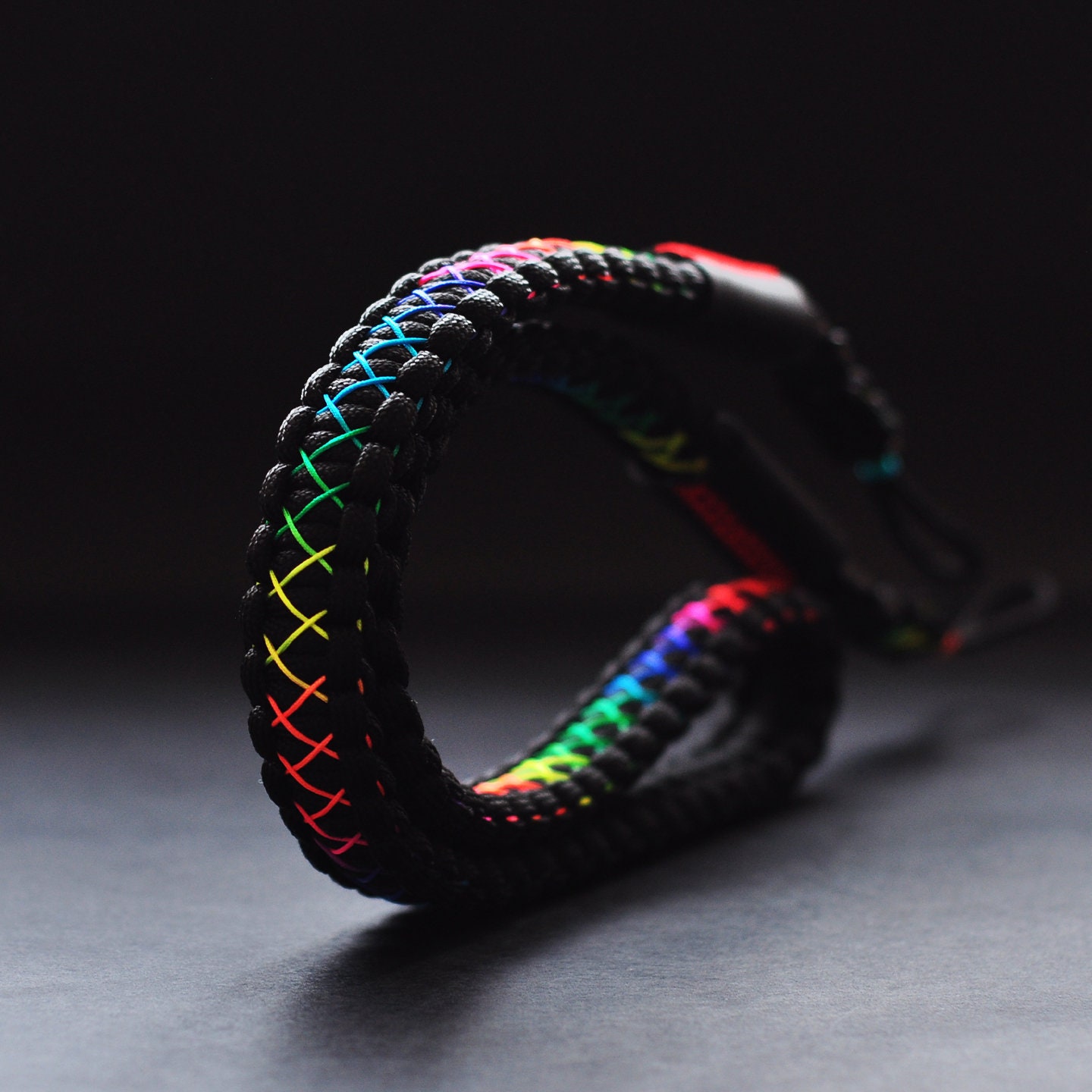 Paracord Camera Strap Quick Release Rainbow Pattern Rope | Etsy