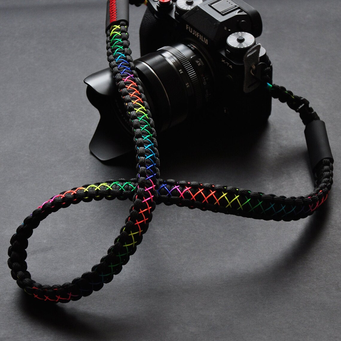 Paracord Camera Strap Quick Release Rainbow Pattern Rope | Etsy