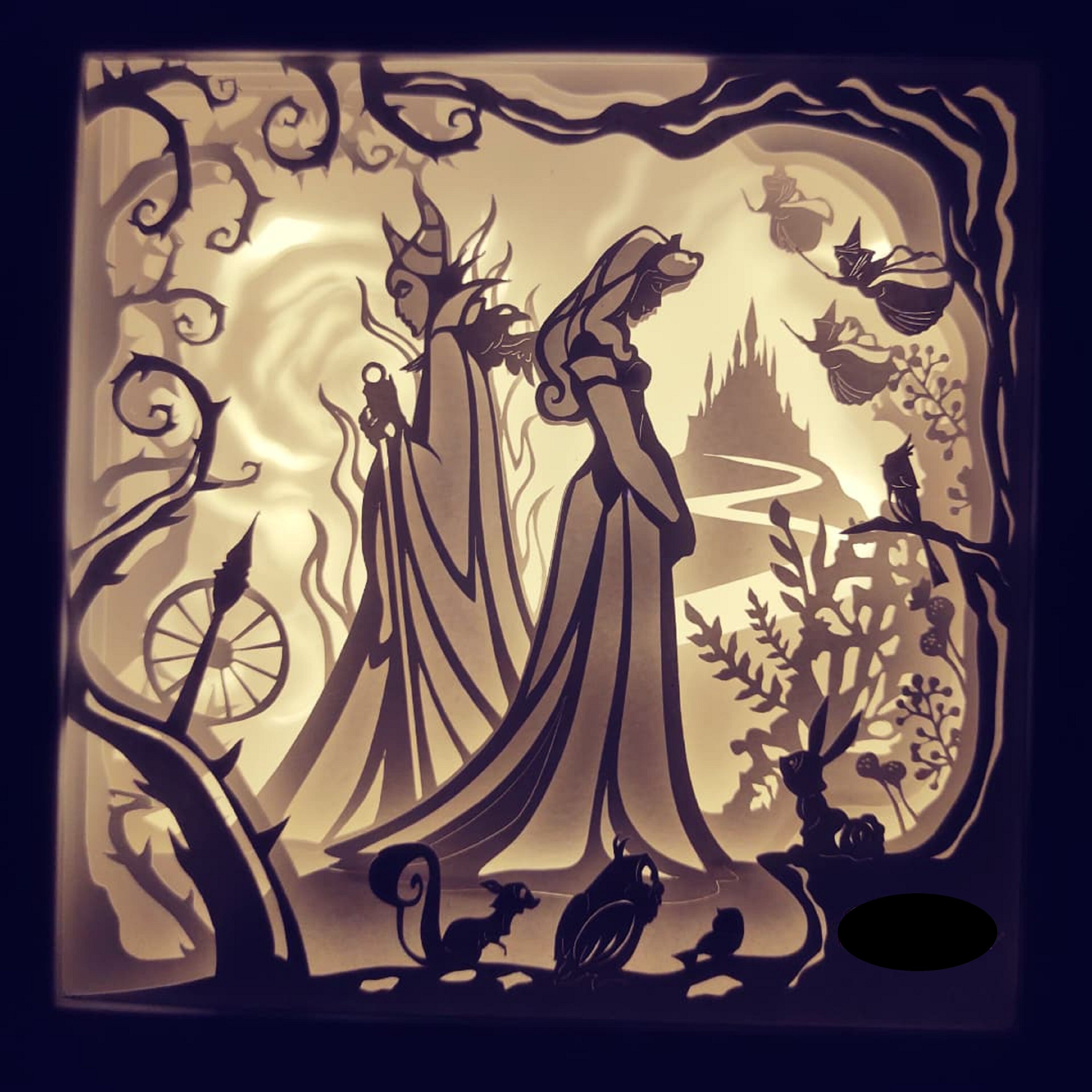 Sleeping Beauty 3D Papercut Lightbox Template Svg Digital - Etsy