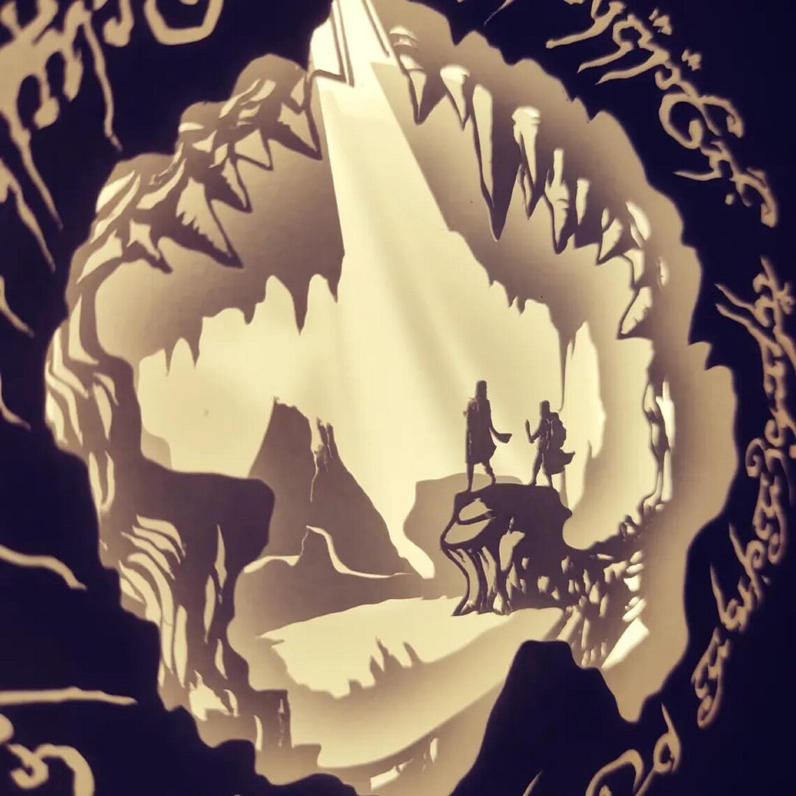 Lord of the Rings 3D Papercut Lightbox Plantilla Svg Digital, Plantilla ...