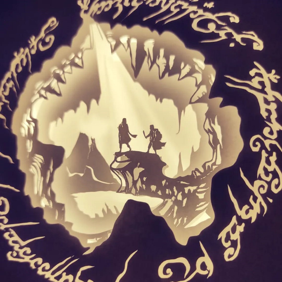 Lord of the Rings 3D Papercut Lightbox Plantilla Svg Digital, Plantilla ...