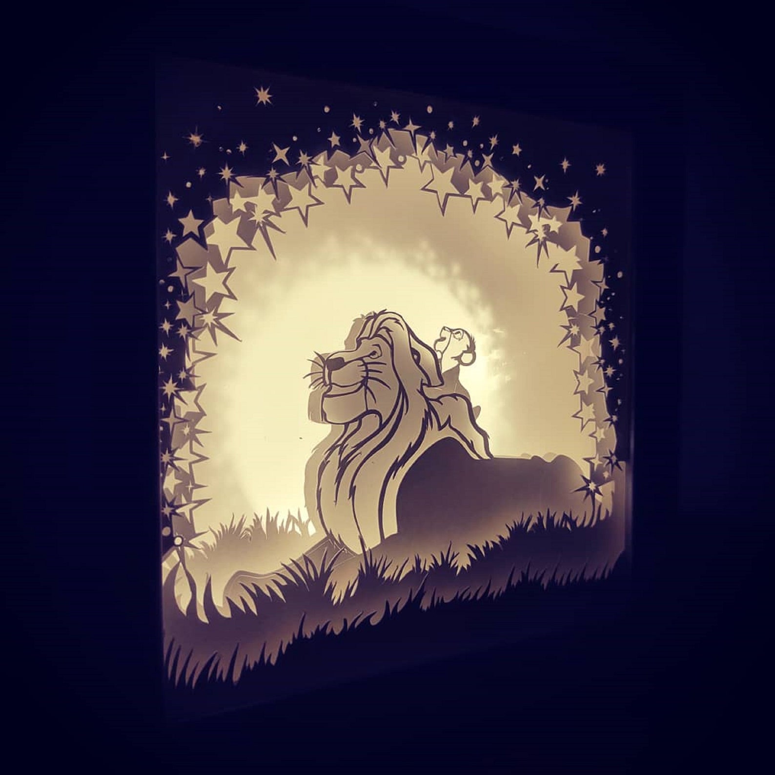 The Lion King Lightbox SVG, Paper Cut Template Ai, the Lion King Shadow ...