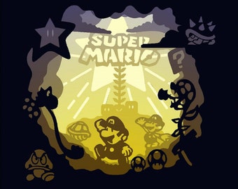 Super Mario World Shadow Box - Etsy