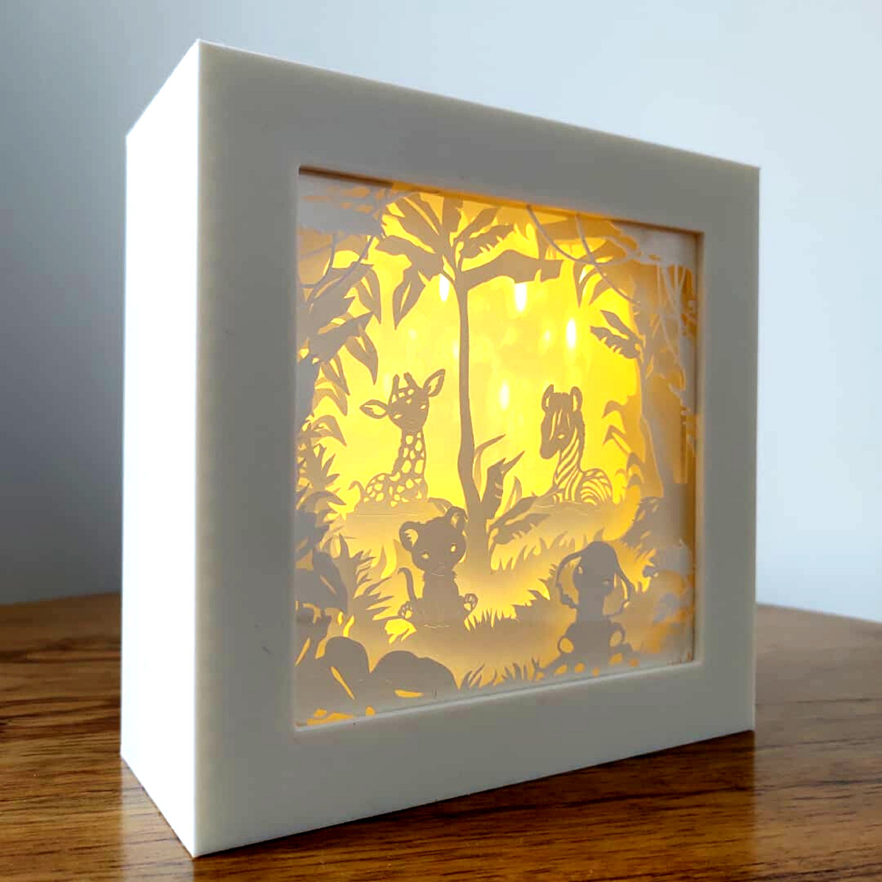 Jungle Animals Lightbox SVG Paper Cut Template Ai Tell Us - Etsy Canada