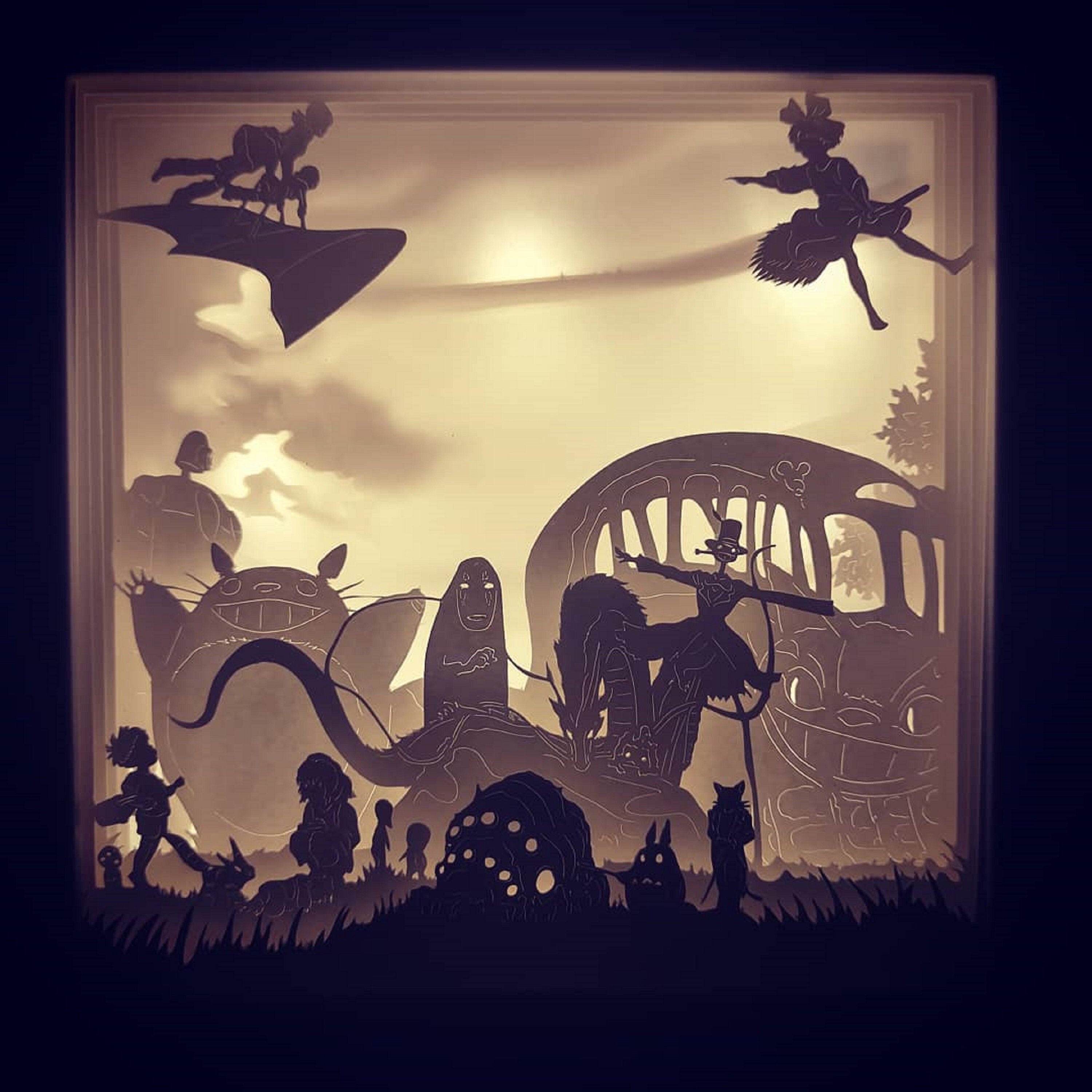 SHADOW BOX 3D Papercut Lightbox Template Digital Svg Lightbox | Etsy