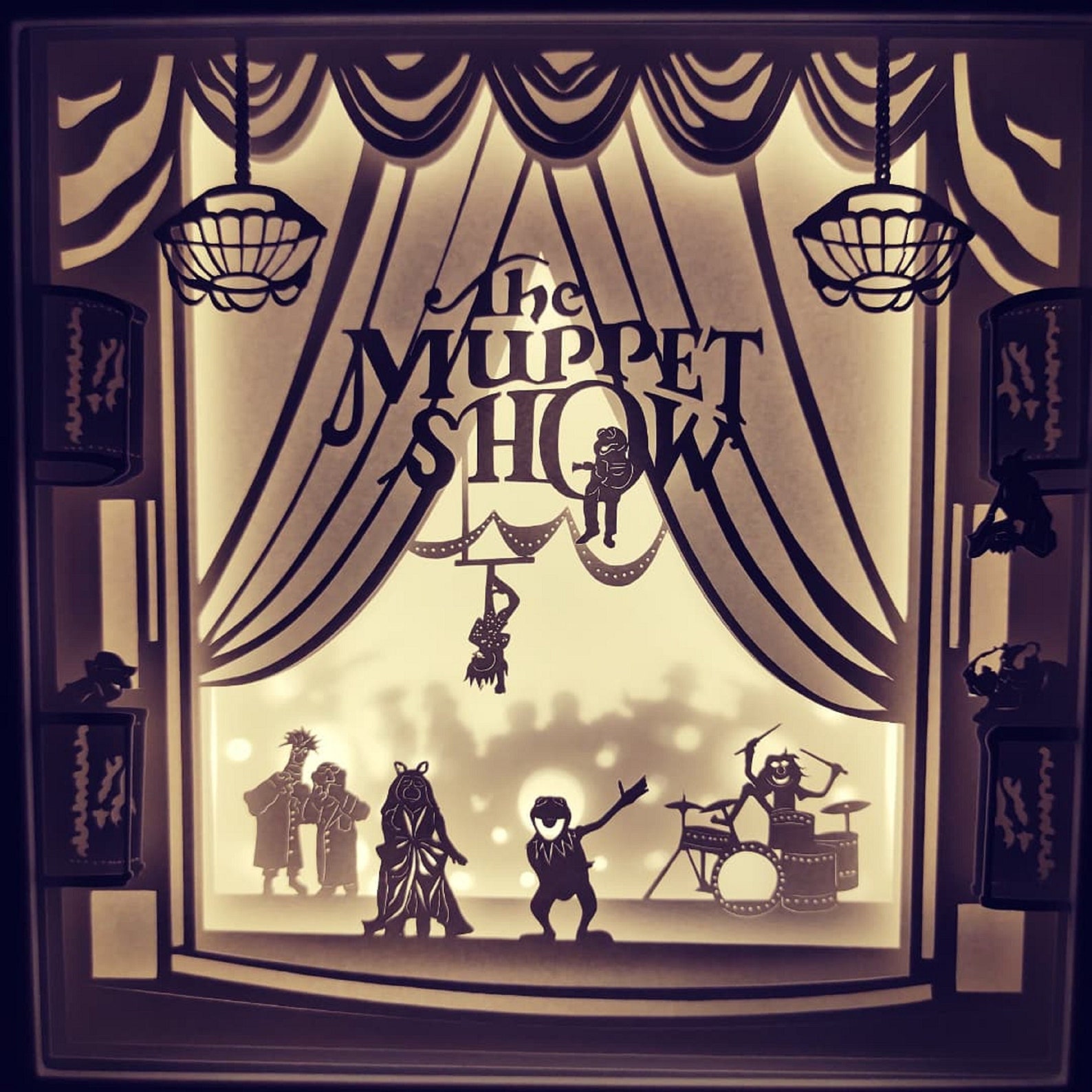 Muppets 3D Papercut Lightbox Template Svg Digital, Light Box Template ...