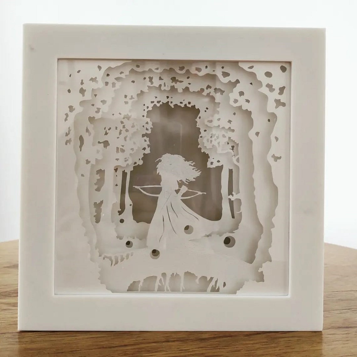 Brave Lightbox SVG Paper Cut Template Ai Brave Shadow Box - Etsy