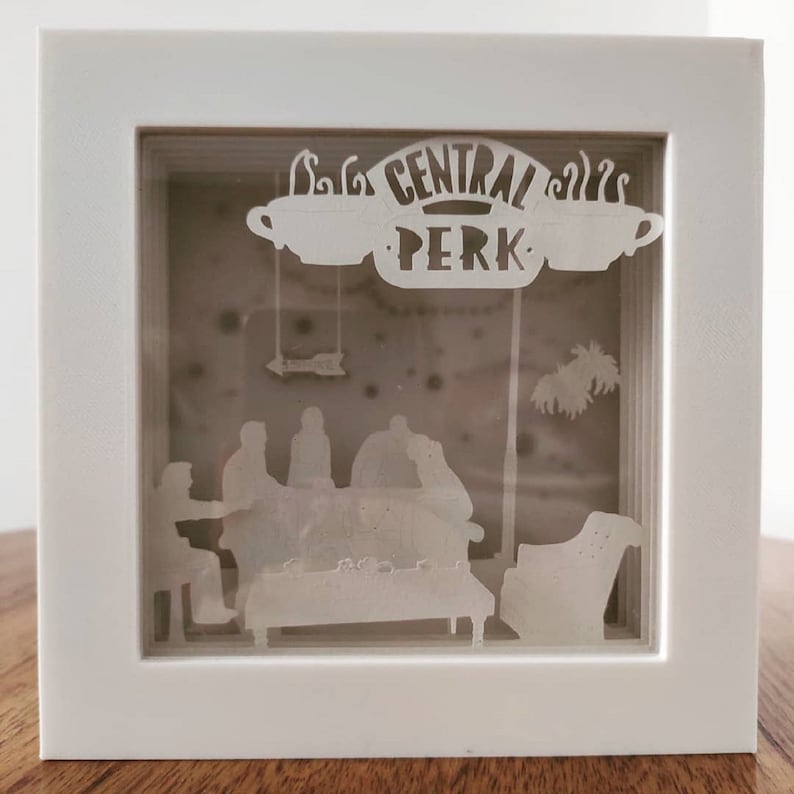 3D Papercut Lightbox Template Svg Digital FRIENDS, 3D Paper Carving ...