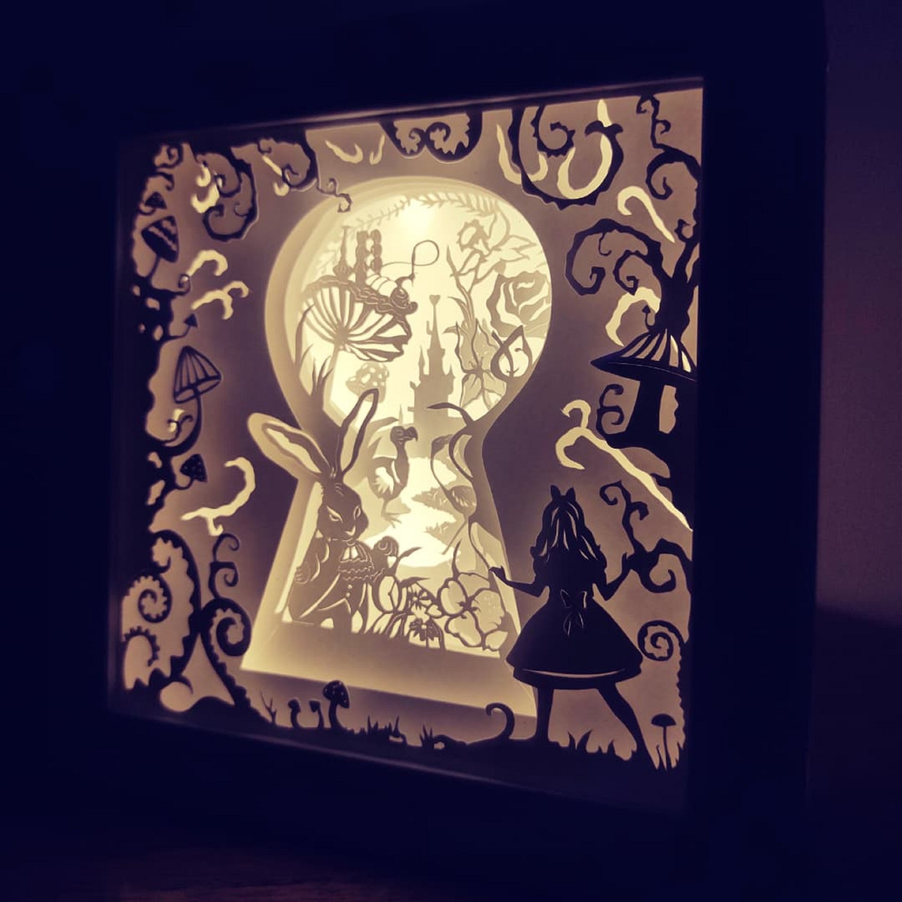 3D Papercut Lightbox Template Svg Digital Alice in the - Etsy Australia