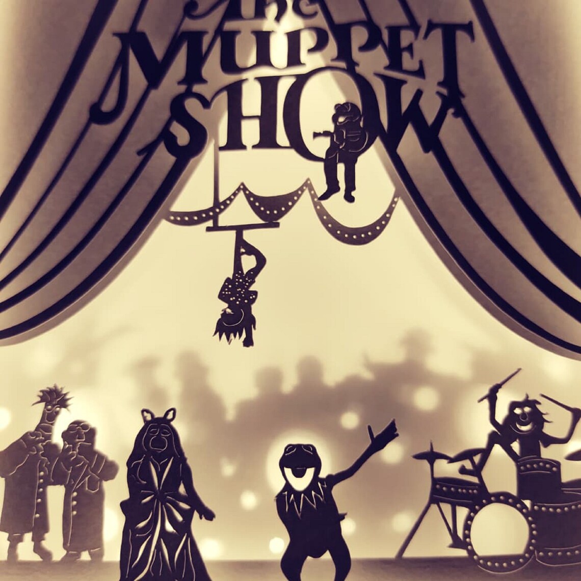 Muppets 3D Papercut Lightbox Template Svg Digital, Light Box Template ...