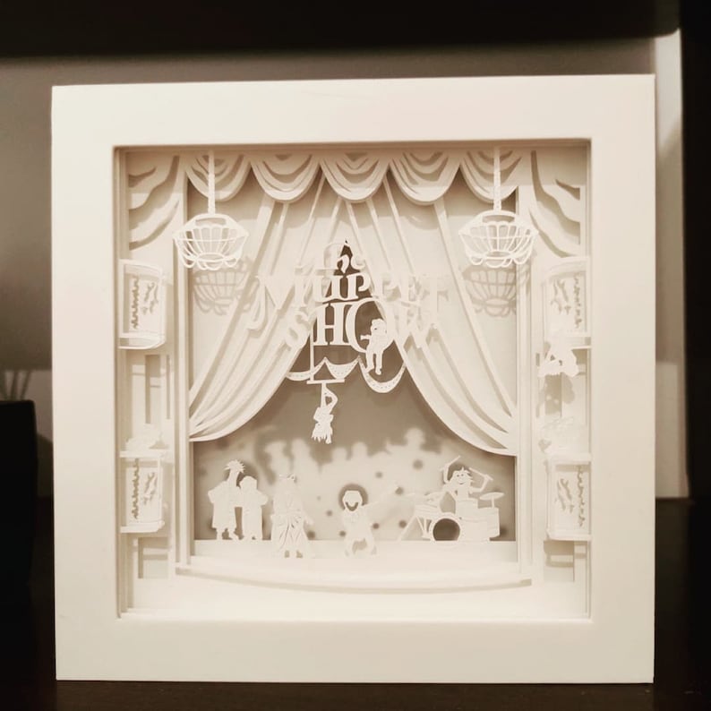 Muppets 3D Papercut Lightbox Template Svg Digital, Light Box Template ...