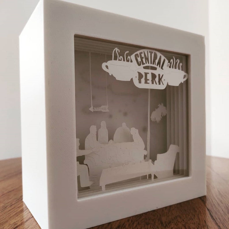 3D Papercut Lightbox Template Svg Digital FRIENDS, 3D Paper Carving ...