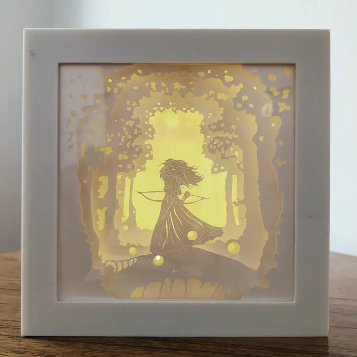 Brave Lightbox SVG Paper Cut Template Ai Brave Shadow Box - Etsy