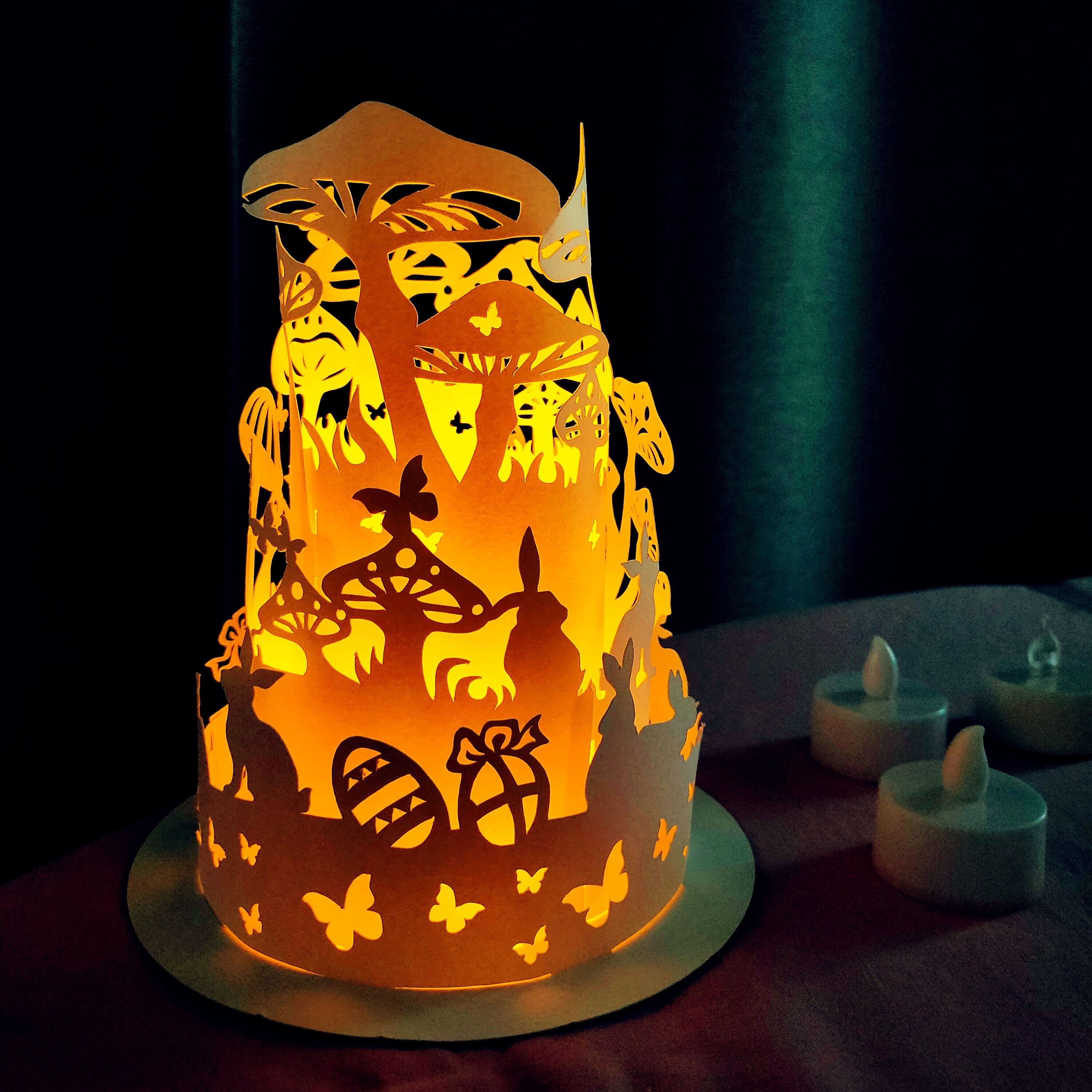 Easter Paper Lantern SVG 1 Paper Cut Easter Paper Cut - Etsy