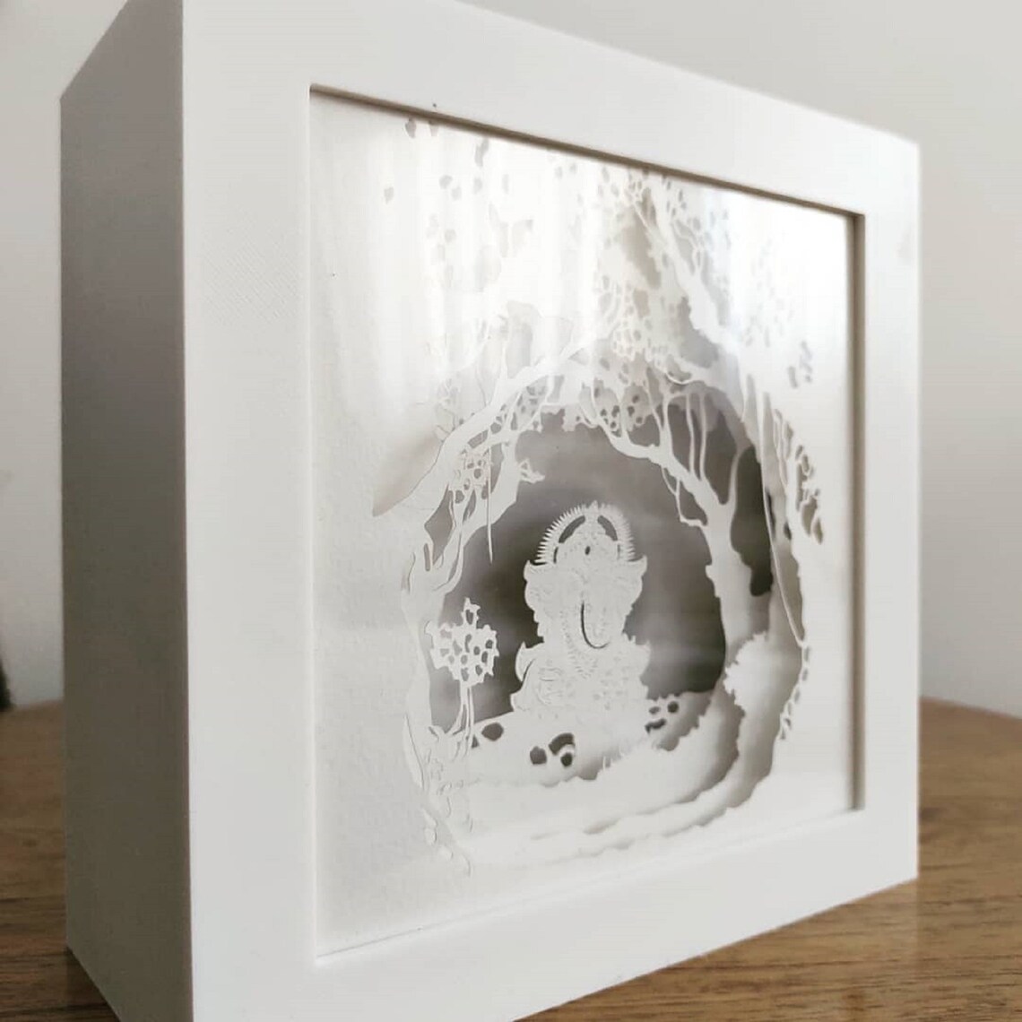 3D Papercut Lightbox Template Svg Digital Ganesha 3D Paper | Etsy