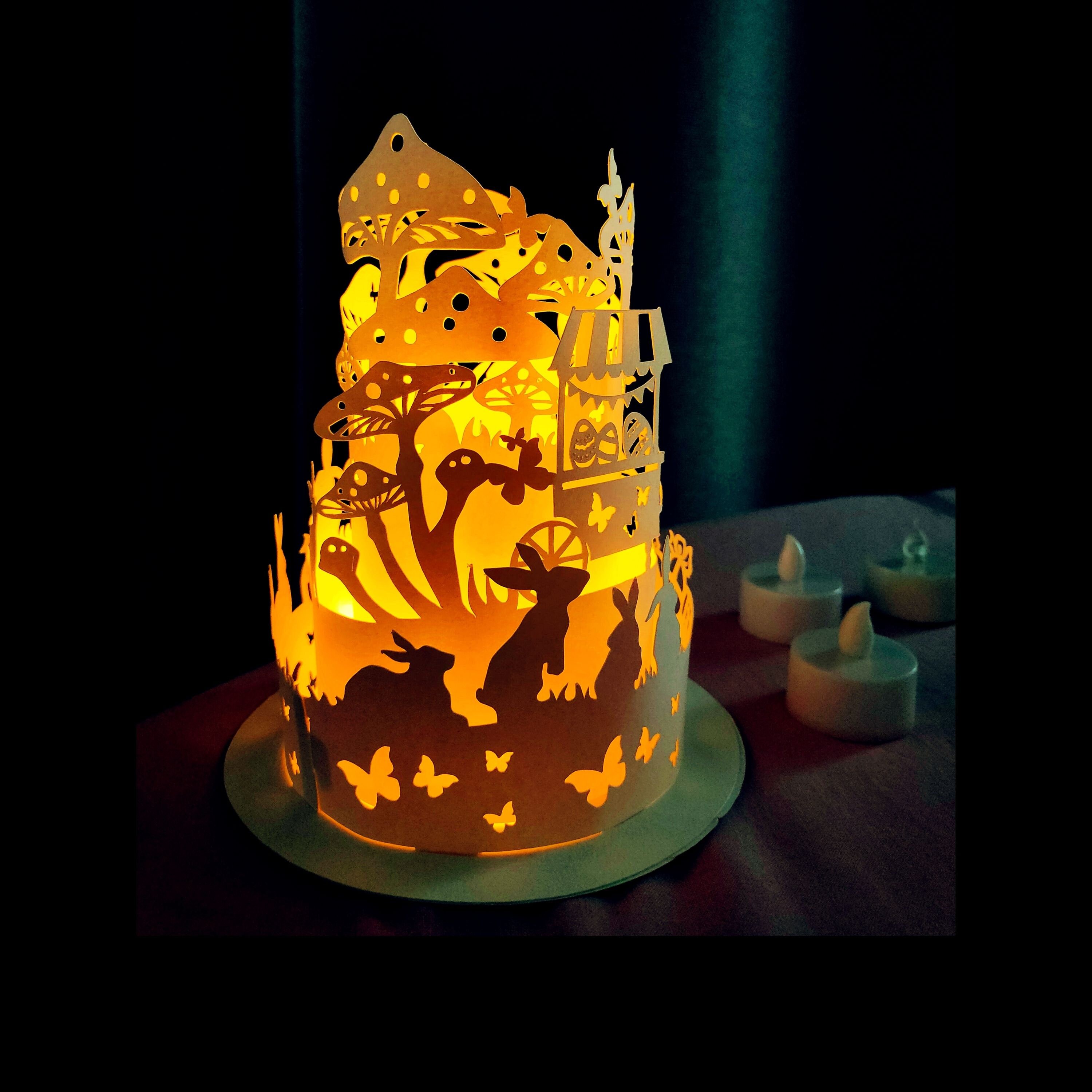 Easter Paper Lantern SVG 1 - Paper Cut Easter - Paper Cut Template ...