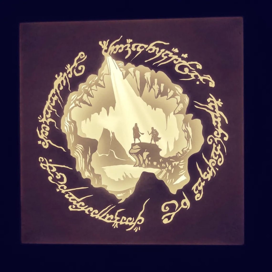 Lord of the Rings 3D Papercut Lightbox Plantilla Svg Digital, Plantilla ...