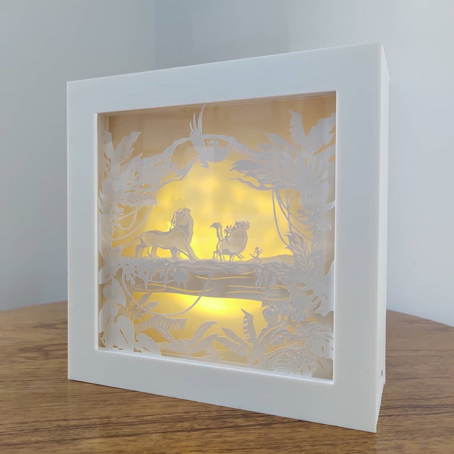 The Lion King Lightbox SVG Paper Cut Template Ai the Lion - Etsy