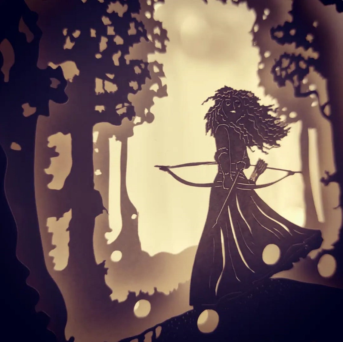 Brave Lightbox SVG Paper Cut Template Ai Brave Shadow Box - Etsy