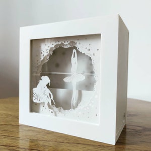 Ballet Dancer 1 Lightbox SVG, Paper Cut Template Ai, Dancershadow Box ...