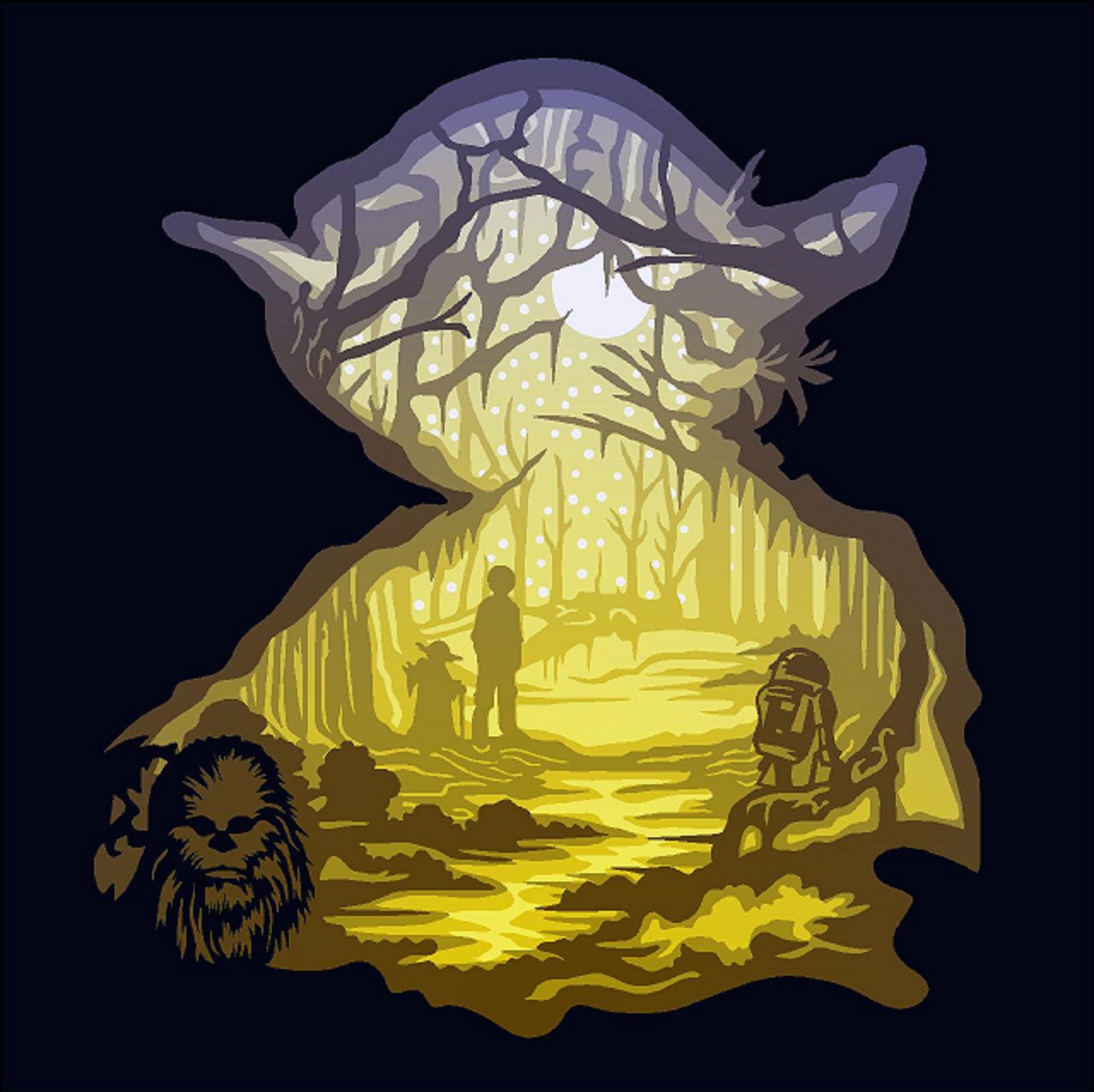 Yoda 3D Papercut Lightbox Plantilla Svg Digital Plantilla - Etsy Australia