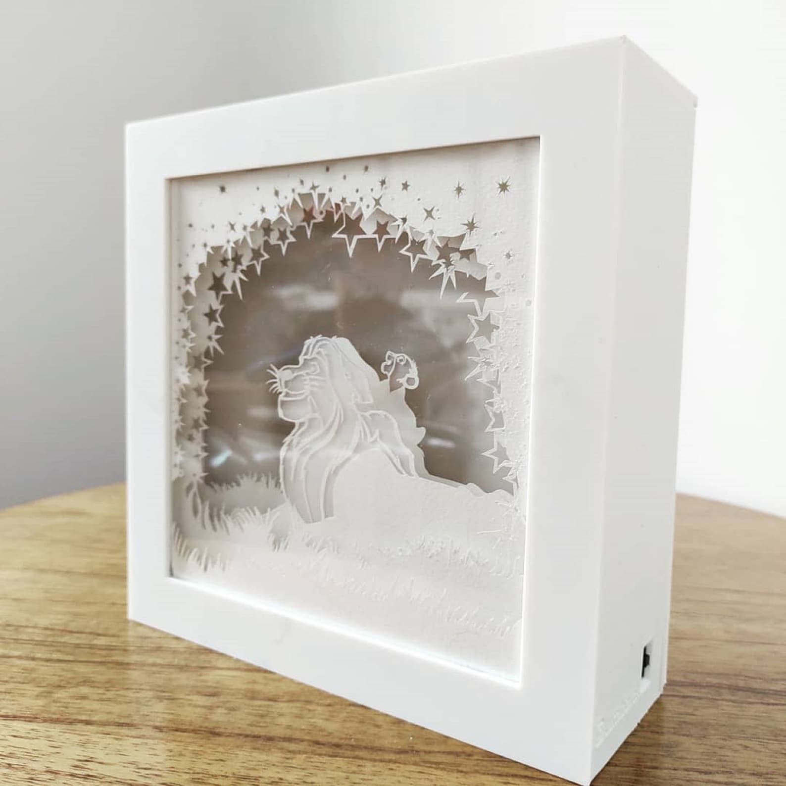 The Lion King Lightbox SVG Paper Cut Template Ai the Lion | Etsy