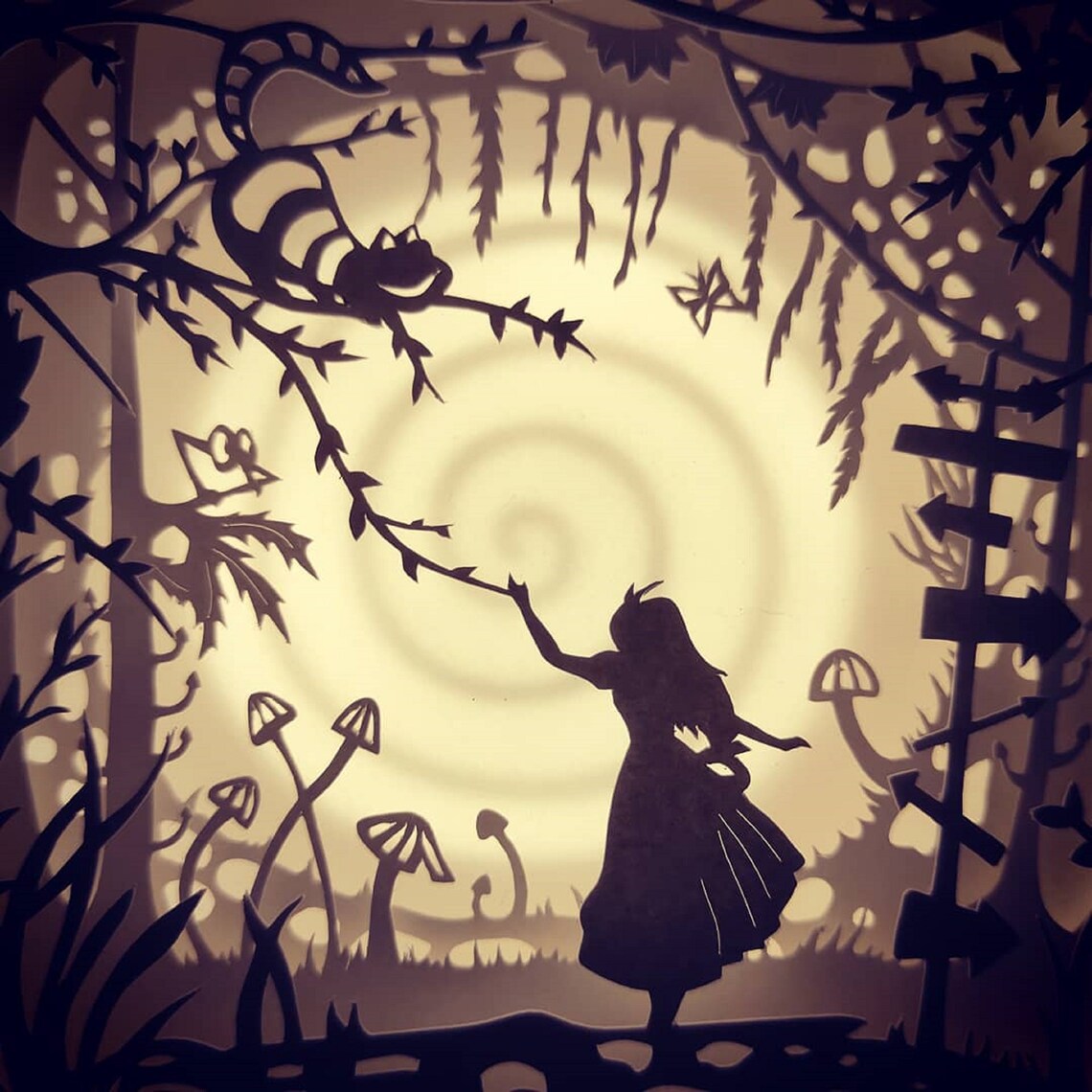 3D Papercut Lightbox Template Svg Digital Alice in the - Etsy Canada