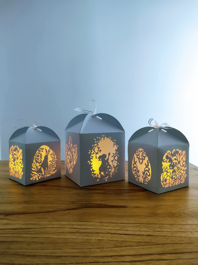 EASTER Paper Cut Paper Cut Lantern Box Template Files 3D - Etsy
