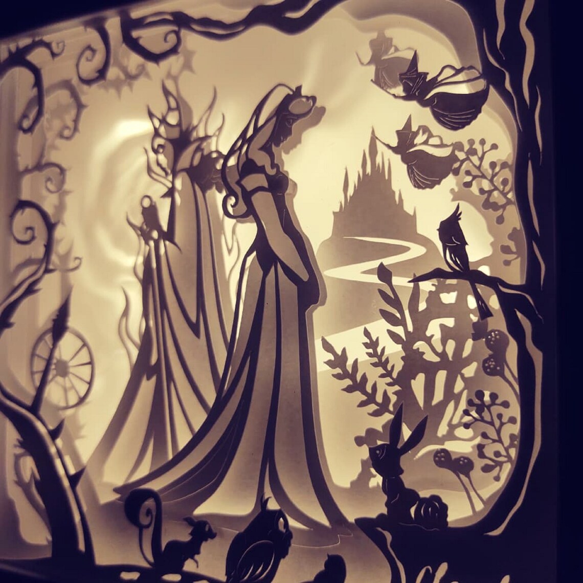 Sleeping Beauty 3D Papercut Lightbox Template Svg Digital - Etsy
