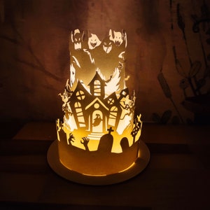Halloween 2 Paper Cut Lamp SVG File- Halloween Paper Lanterns- Paper ...