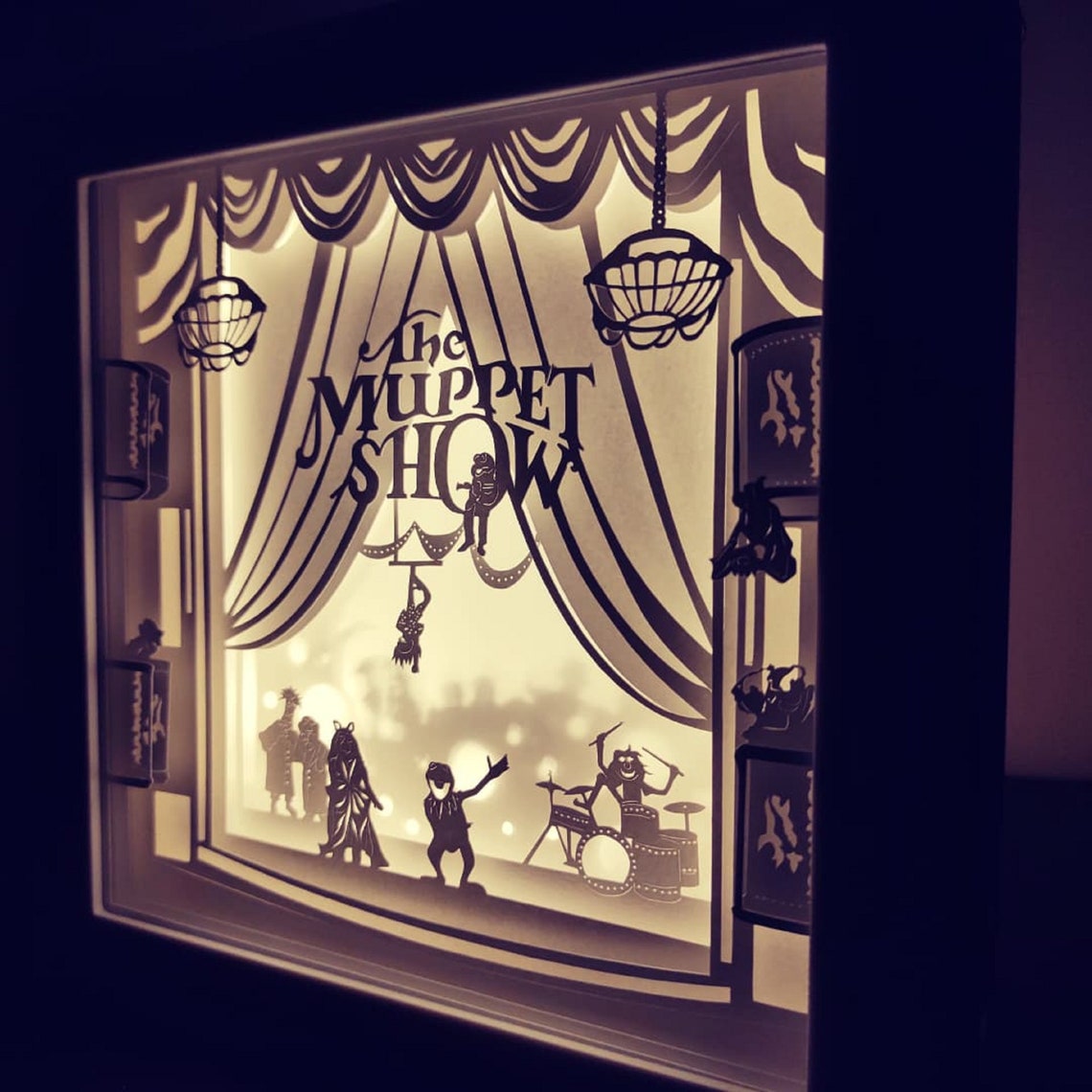 Muppets 3D Papercut Lightbox Template Svg Digital, Light Box Template ...