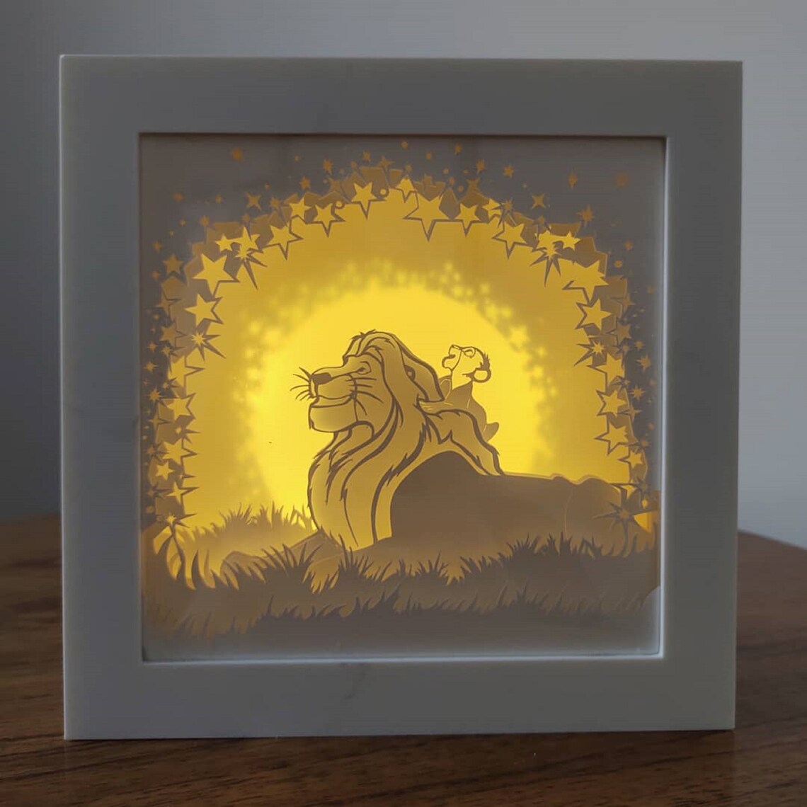 The Lion King Lightbox SVG Paper Cut Template Ai the Lion | Etsy