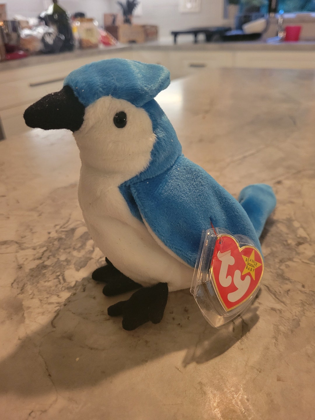 Vintage TY Original Beanie Baby Rocket, the Blue Jay, in Mint Condition ...