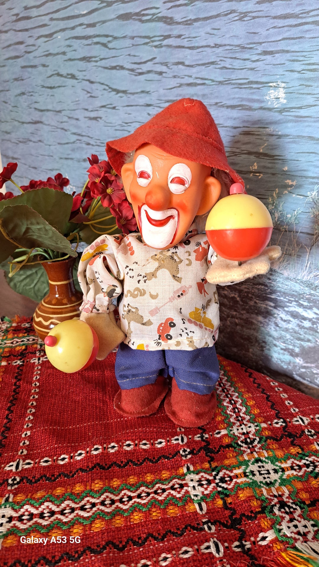 Retro Mechanical Toy Clown From the 80s Children's Plaything for Room ...
