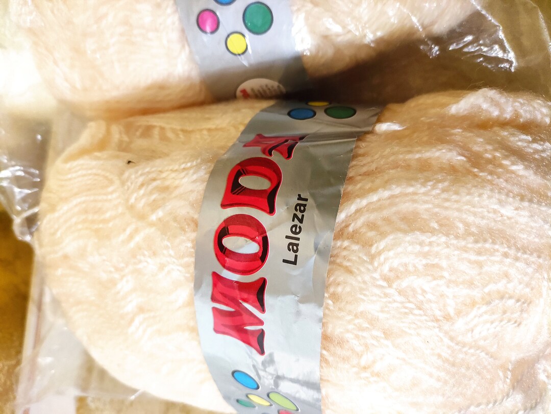 Pale Yellow Yarn 400 Grams 100% Synthetic Vintage Knitting Supplies ...