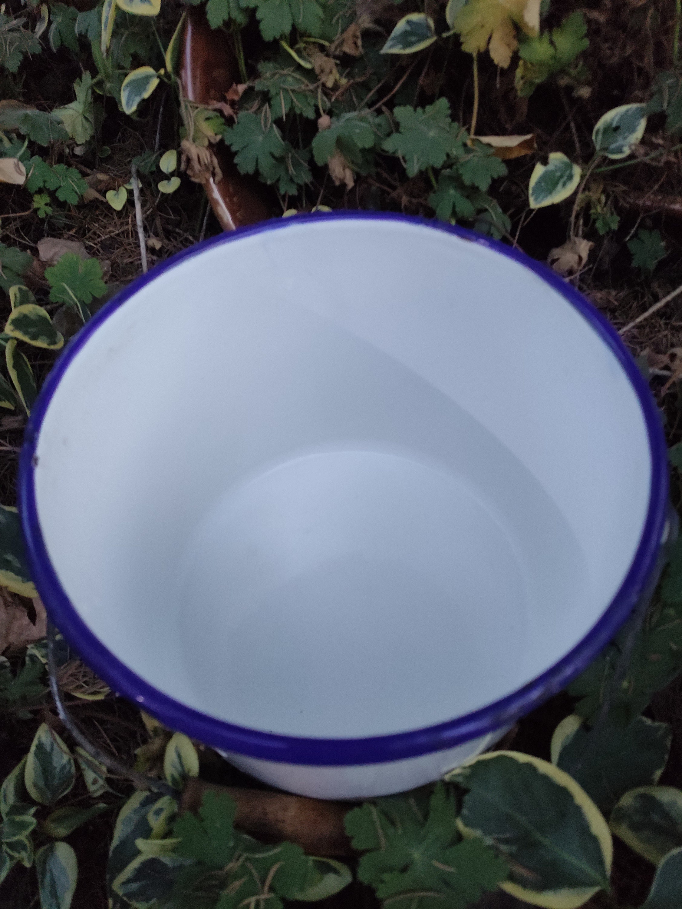 White Enamel Storage Container With Handle Vintage Milk Can Farmhouse ...