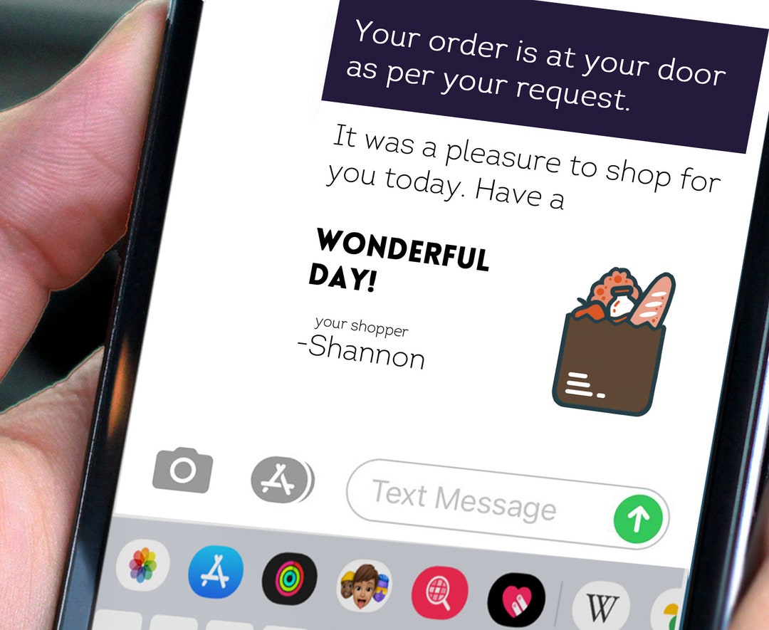 Shipt Themed Thank You Note, Message Personalized, Instacart Shipt Card ...