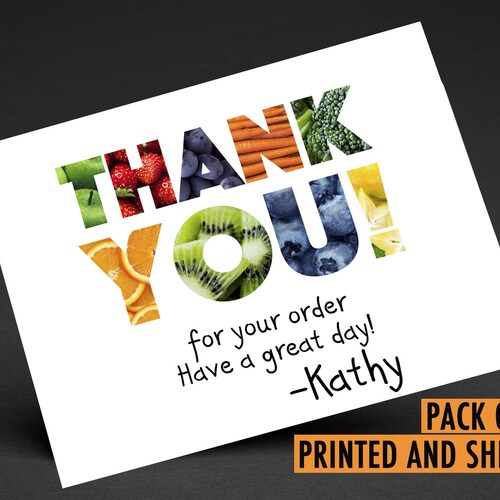 Food Delivery Thank You Note Shipt Printable Personalized - Etsy