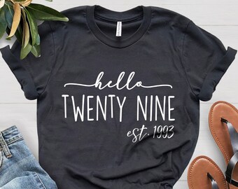 29th Birthday Shirt | Etsy