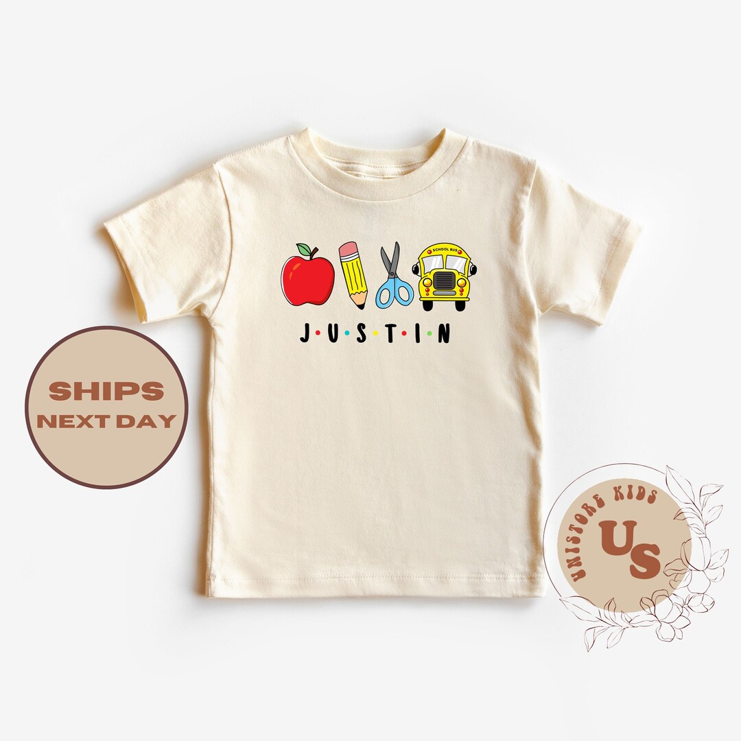 Custom School T-shirt, Custom Kindergarten Shirt, Custom Name Kids ...